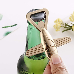 3-Piece Antique, Jet, and Passenger Airplane Bottle Opener Set for Aviation Enthusiasts Gifts for Pilot Airplane Decor Gift for Veteran Beer Bottle Openers in Gift Box