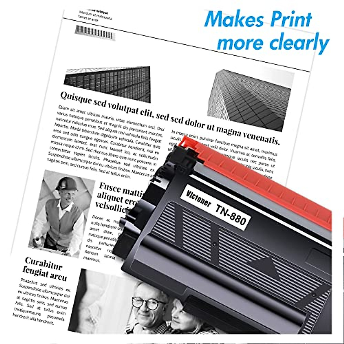 TN-880 TN880 Super High Yield Toner Cartridge 2-Pack Compatible Replacement for Brother TN880 TN 880 for Brother HL-L6200DW L6200DWT L6400DW L6400DWT MFC-L6700DW L6800DW L6900DW Printer