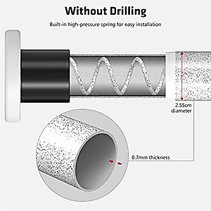 STARTOSTAR Adjustable Closet Rod 28 to 41 Inch, Tension Rods No Drilling for Hanging Clothes, Wardrobes, Shoe Cabinets, Curtain