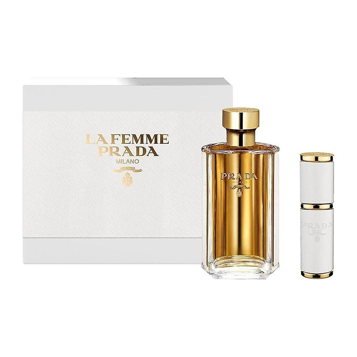 Prada La Femme 2-Piece Gift Set for Women: 3.4 oz Eau de Parfum Spray + 8ml Travel Spray