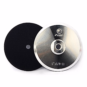 Z-Lion Aluminum Backer Pad 5" inch Hook and Loop Back Holder with 5/8-11 Thread