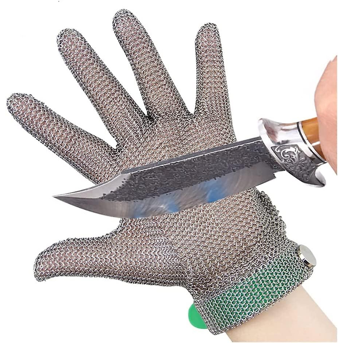 UANGLI Anti-cut Gloves Cut-resistant Stainless Steel Gloves, Food Grade Safety Metal Hinge Gloves, Common For Both Left And Right Hands (Size : XS)