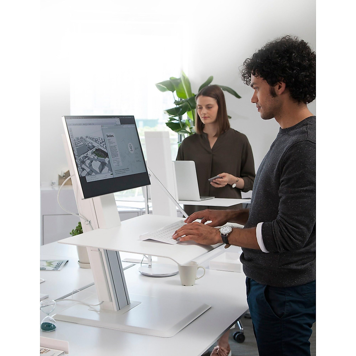 Humanscale - Qsebd - QuickStand Eco - Dual Monitor (Black)