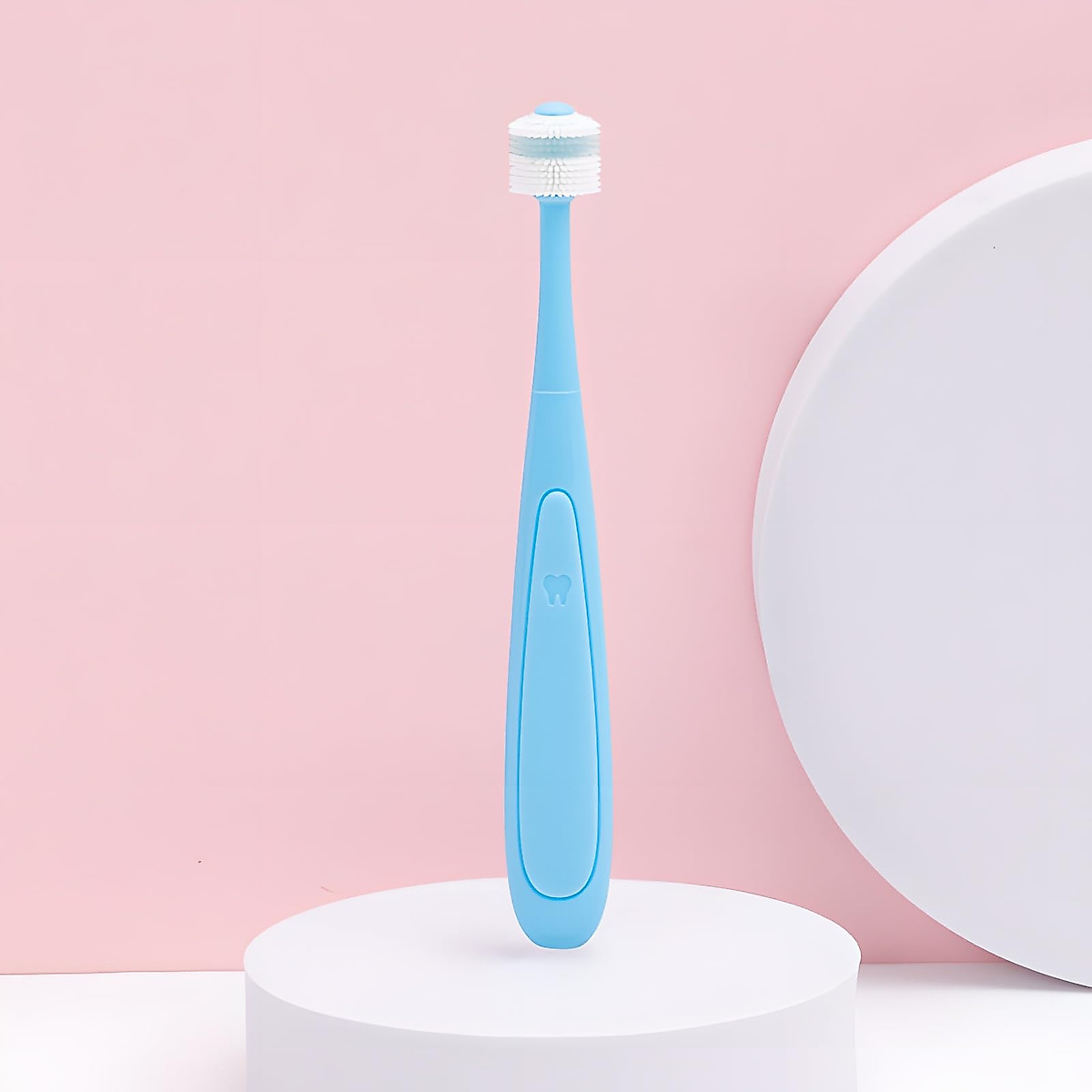 TailGurus 360-Degree Pet Toothbrush, Small Dog and Cat Toothbrush,Pet Teeth Cleaning Toothbrush,Pets 360-Degree Bristle Toothbrush - Super Soft Nylon bristles Tooth Brush,Puppy Supplies (Blue, All)