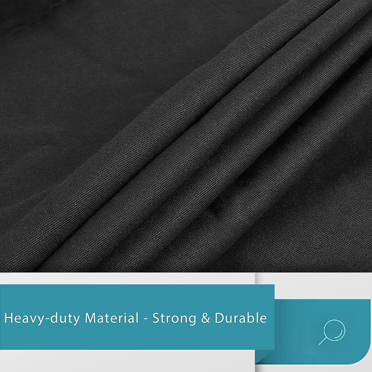 LOLOMLO Extra Large Canvas Laundry Bags with Handles & Drawstring Closure, Heavy Duty Tears Resistant Clothes Storage Travel Bags,25.5"x34",Black