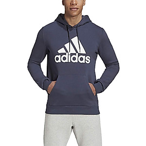 adidas mens Badge of Sport French Terry Hoodie Ink Large