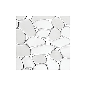 mDesign Adjustable Kitchen Sink Dish Drying Mat/Grid - Soft Plastic Sink Protector - Cushions Sinks, Stemware, Glasses, Dishes - Quick Draining Pebble Design - Small, 12.4" Long - 2 Pack - Clear