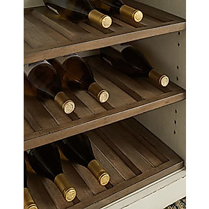 Signature Design by Ashley Realyn French Country Bar with Metal Footrest, White & Beige