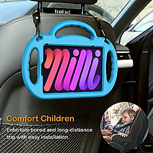 BMOUO Kids Case for iPad Mini 6 (8.3 inch, 2021), iPad Mini 6th Generation Case for Kids, with Shoulder Strap, Shockproof Handle Stand Kids Case for iPad Mini 6th Generation 8.3 inch 2021, Blue