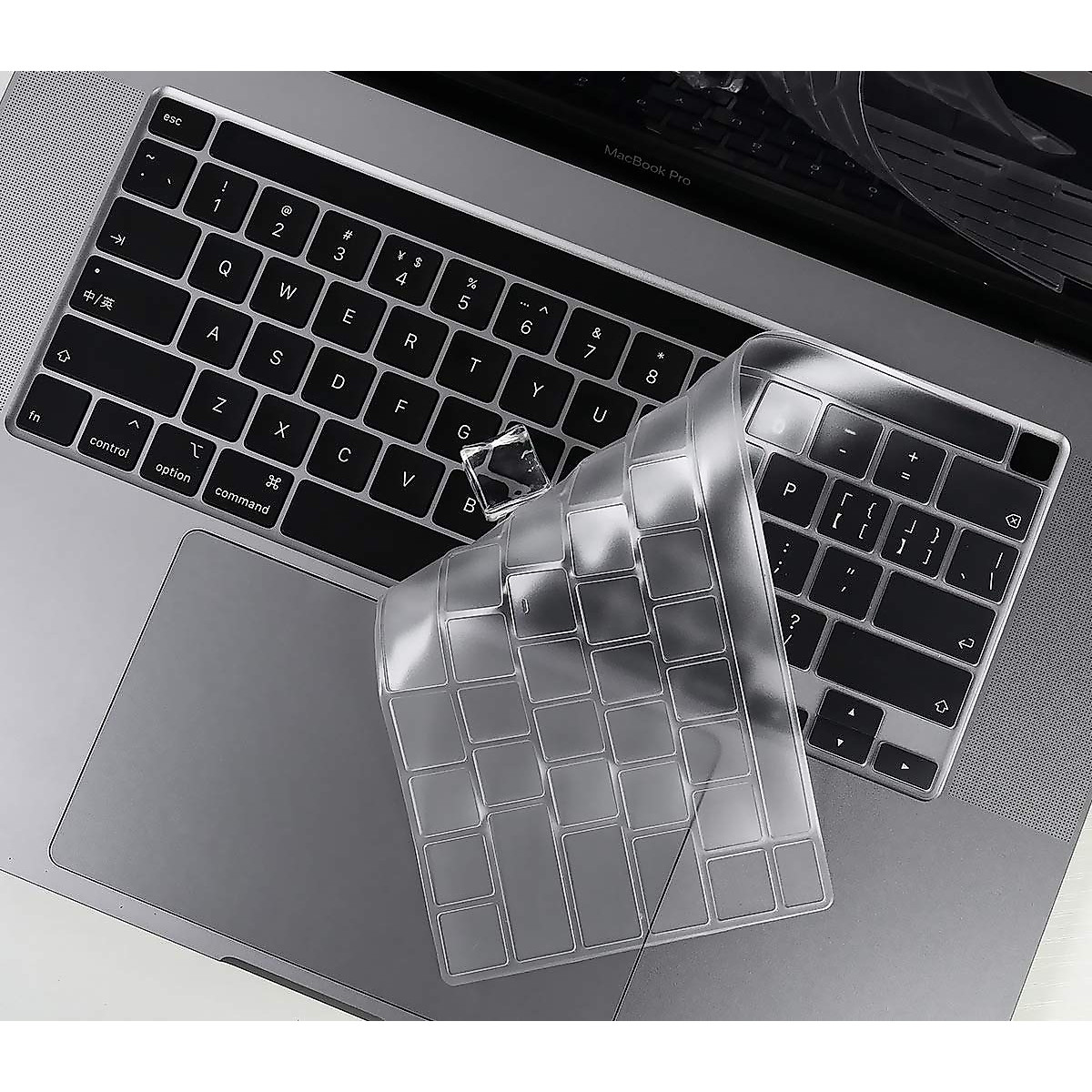 Keyboard Cover Compatible with 2024 MacBook Pro 13 inch M2 A2338 2024 2023-2020 M2 M1 A2338 A2289 A2251 & MacBook Pro 16 inch A2141 2020 2019 Touch Bar & Touch ID Keyboard Protector Skin Cover, Clear