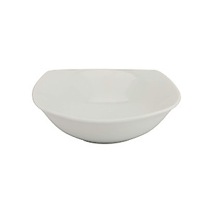 10 Strawberry Street Simply Square 16 Piece Dinnerware Set, Porcelain, White