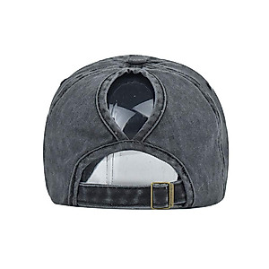 Criss Cross Ponytail Hat Washed Distressed Mesh Womens Baseball Cap Dad Hat Ponytail Hat for Women