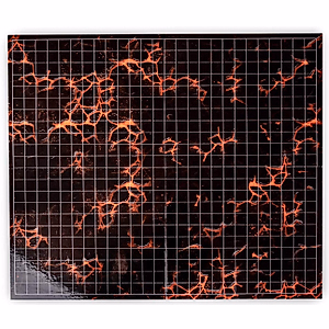 Hexers Role-Playing Game Board Mat, Square Grid Terrains, 8 Different terrains, Compatible with Dungeons and Dragons DND Pathfinder RPG, 27 on 23 inches, 1 inch Squares, Foldable & Dry Erase