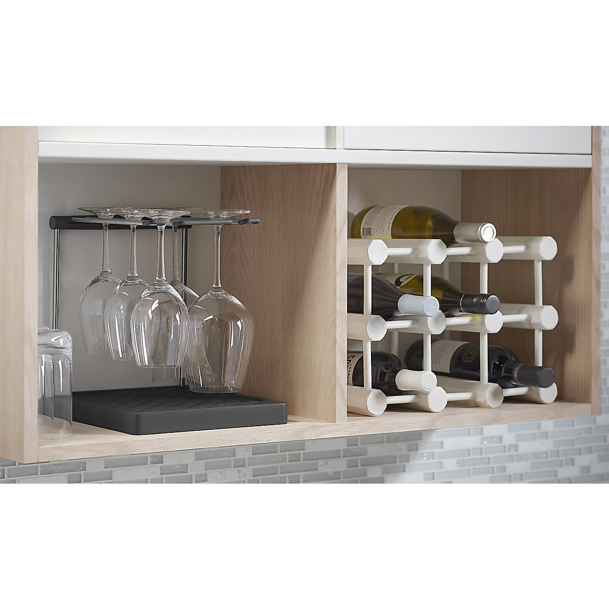 KOHLER K-8628-CHR Wine Glass Drying Rack, Charcoal