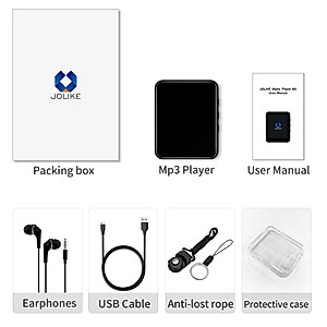 MP3 Player Bluetooth 5.3 Touch Screen Music Player Portable mp3 Player with Speakers high Fidelity Lossless Sound Quality mp3 FM Radio Recording e-Book MP3 Player Support (128GB)