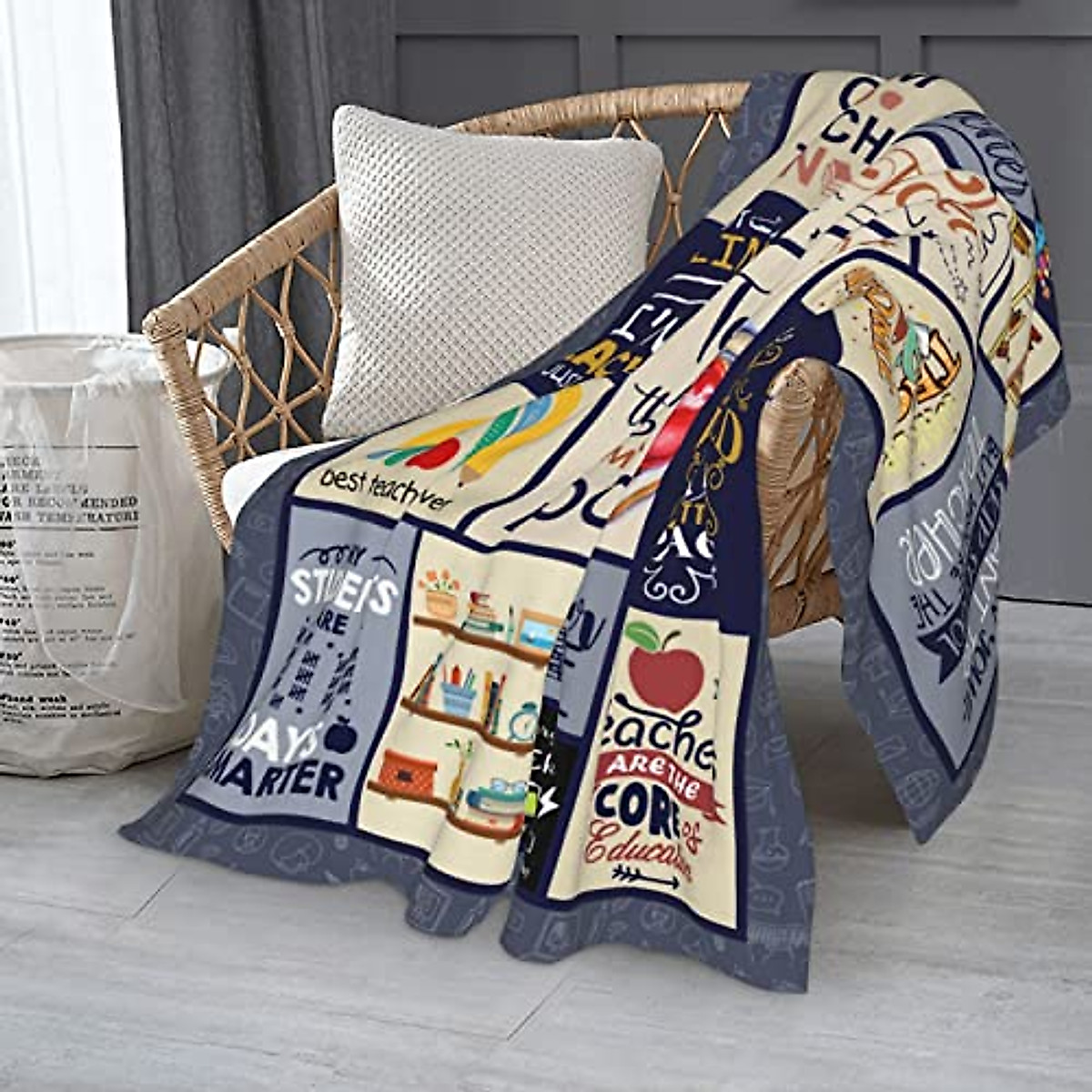 POQUSH Teacher Gifts,Teacher Appreciation Gifts for Women/Men,Best Teacher Gifts for Women,Gifts for Teachers,Teacher Appreciation Gifts, Gifts for Teachers Women,Funny Teacher Gifts Blanket 60X50in