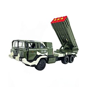 Big Daddy Military Missile Transport Army Truck Defence System 18 Long Range Missile Jungle Camouflage Toy Truck