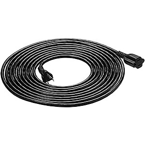 Amazon Basics Extension Cord - 20 feet - US - Black & 6-Outlet Surge Protector Power Strip, 790 Joule - Black