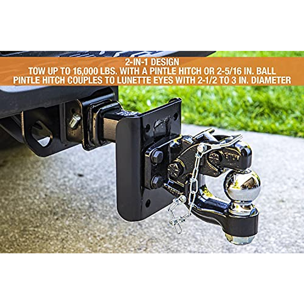 Buyers Products (BH82516) 8-Ton Combination Hitch, 2-5/16 Inch Ball , Black