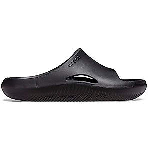 Crocs Unisex Mellow Slides Sandal, Black, 6 US Men