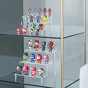 Grarry Acrylic Risers Display Shelf, 9” Perfume Organizer Stand, Acrylic Riser for Display Compatible with Funko POP Shelf, Acrylic Display Stands for Cupcake Stand Cologne Organizer Perfume Holder