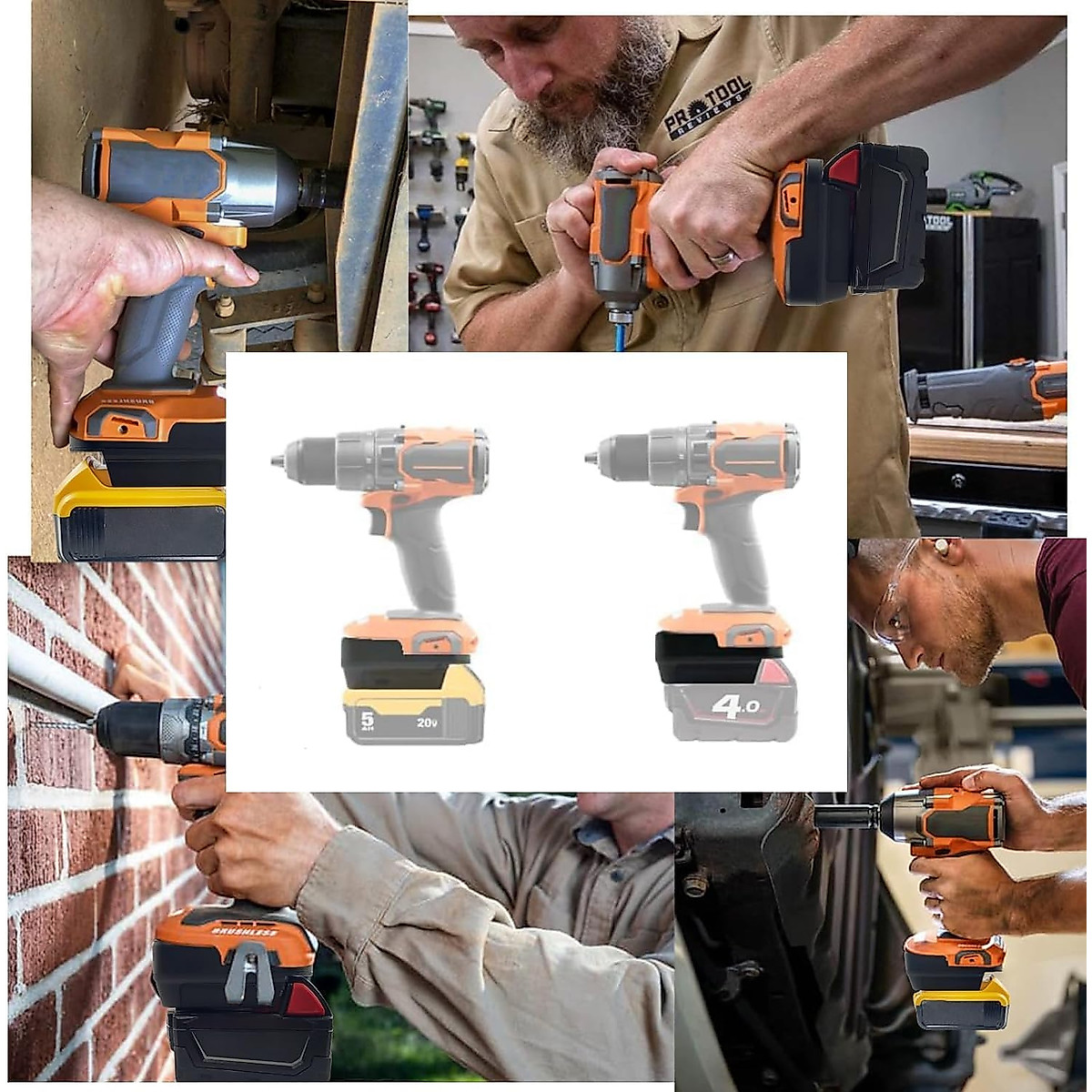 YRGJDCA for Milwaukee Battery Adapter (Convert for M18 to for Ridgid 18V)