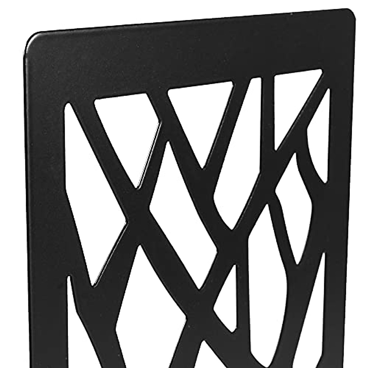 HAKZEON 16 Pack 8 Pairs 4.7 x 3.4 x 7 Inches Book Ends, Metal Bookends with Non-Slip Pads, Black Book Ends for Shelves, Decorative Bookends Supports