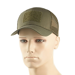 M-Tac Mesh Operator Hat - Tactical Baseball Cap - Army, Military Style Ripstop Patch Hat for Men and Women (Dark Olive, XL)
