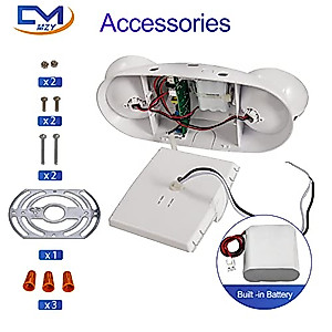 CM MZY Emergency Lights with Battery Backup,Commercial Emergency Light,Two Adjustable LED Light Head Emergency Lighting Fixtures,120-277V AC, UL Certified (2PCS)