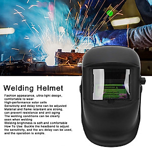 Welding Helmet, Welder Face Protective Helmet Convenient High-Performance Solar Cells Strong Flame Retardancy Adjusted for Worker for Welding