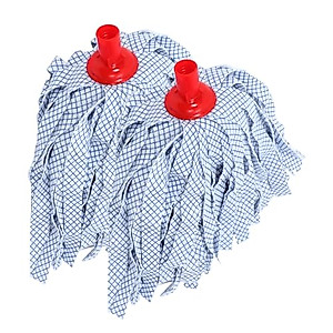 Healeved 2pcs Mop Replacement Head Replacement Mop Heads Floor Mop Heads Mops Mop Cloth Replacement Mop and Bucket Mop Commercial Mop Head Wet Mop Head Heavy Duty Mop Cleaner