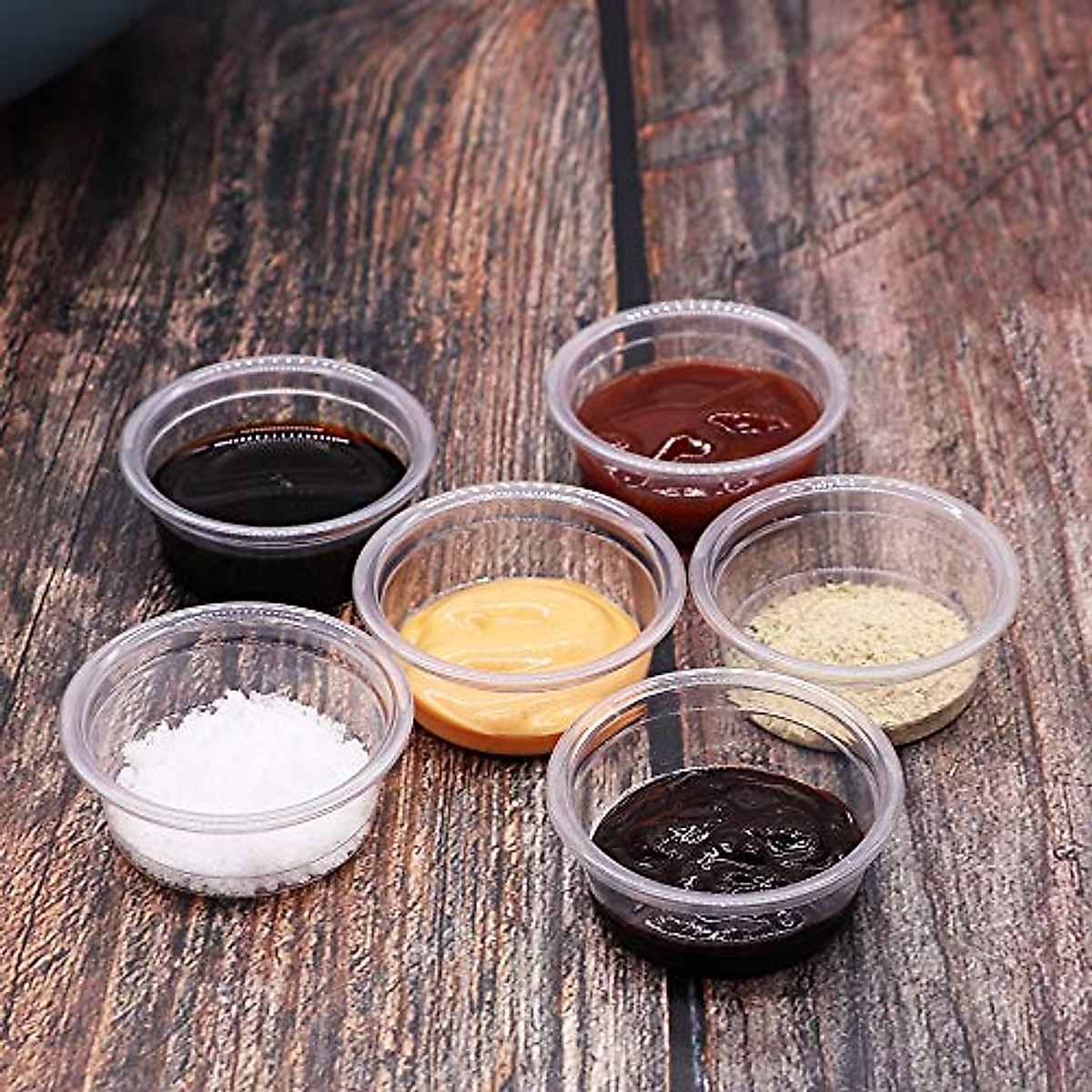 SLSON Small Gecko Food and Water Cups 100 ct Plastic Feeder Cups for Reptile Feeding Bowls for Crested Gecko Lizard and Other Small Pet, 0.5 oz