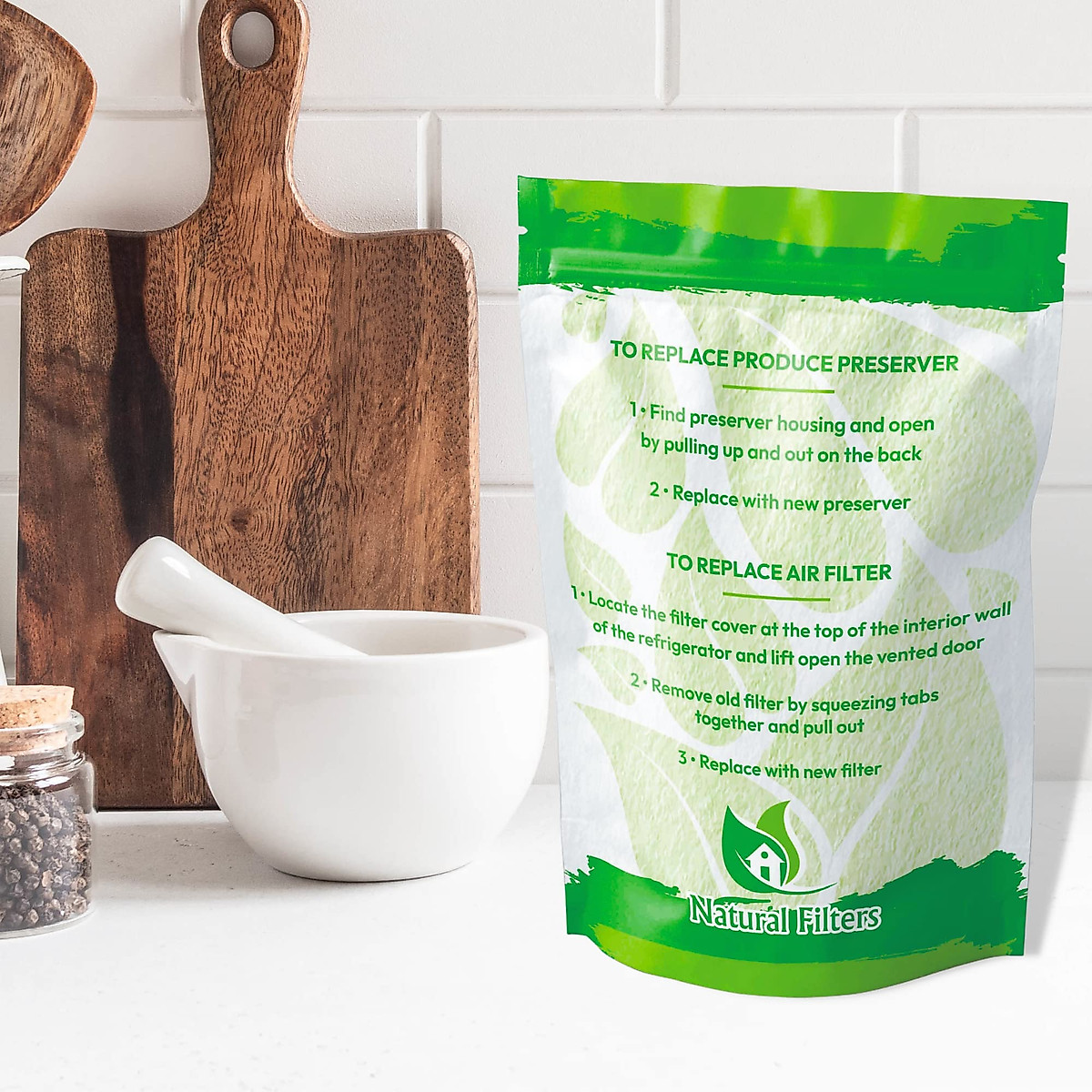 Natural Filters Air Filter, Produce Preserver (6-Pack Bundle) - Refrigerator Replacement Parts