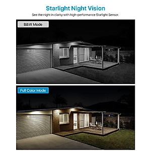 ZOSI ZG1058D 4K 8MP PoE Security IP Camera with Audio Bullet PoE Camera Outdoor with Starlight Night Vision,Human Motion Detection,Smart Light Alarm,IP66 Weatherproof, Only Work 4K PoE NVR