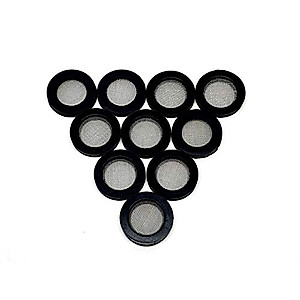 Black 20 pcs Silicone Washer Silicone Filter Gasket for Shower Head Water tap Faucet (Black 10 Pcs)
