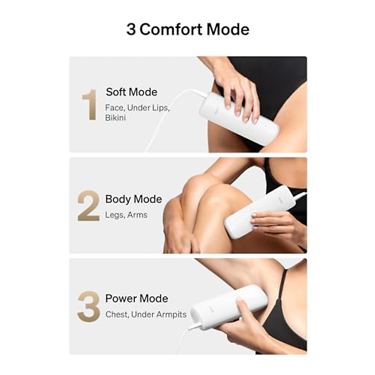 Ulike Laser Hair Removal for Women and Men, Air 3 Ice-Cooling IPL Hair Removal Device for Nearly Painless & Long-Lasting Results, 3 Modes & Auto Flashing for Fast Full Body Hair Removal from Home
