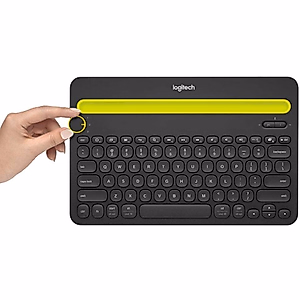 Logitech Bluetooth Multi-Device Keyboard K480 for Computers. Tablets and Smartphones. Black, Compact, Dial and Switch, Spill-Resistant Keyboard - 920-006342 (Renewed)