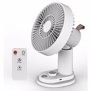Portable Rechargeable Clip on Fan with Remote, Camping Fan Auto Oscillating Quiet USB Desk Fan 6 Inch Battery Operated Personal Fan Strong Airflow Ideal for Golf Cart Gym Camping Travel Home Office