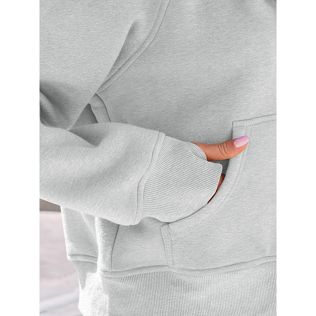 AUTOMET Womens Zip Up Hoodies Fleece Jackets Oversized Sweatshirts Fall Fashion Outfits 2025 Sweaters Winter Clothes Grey XL