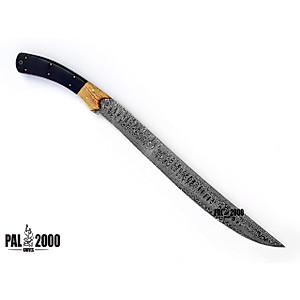 DAM-9985 Full Tang Custom Handmade Damascus Steel 25 Inch Knife Micarta Handle with Sheath