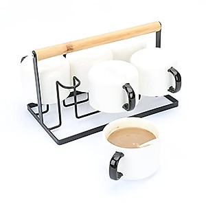 XWOZYDR Iron Cup Holder Household Portable Coffee Cup Drain Rack Glass Holder Living Room Kitchen Cup Storage Shelf (Color : OneColor)