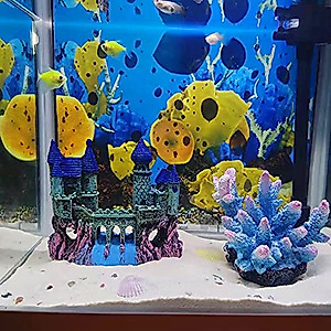 BCSIUHD Aquarium Ornament - Resin Castle Decorations, Fish Tank Supplies Accessories, Eco-Friendly Fish Tank Castle Aquarium Ornament,Mythical Magic Castles