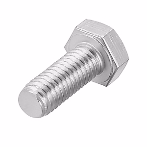uxcell M8x25mm Hex Bolts 304 Stainless Steel Hexagon Screw Bolt 5pcs