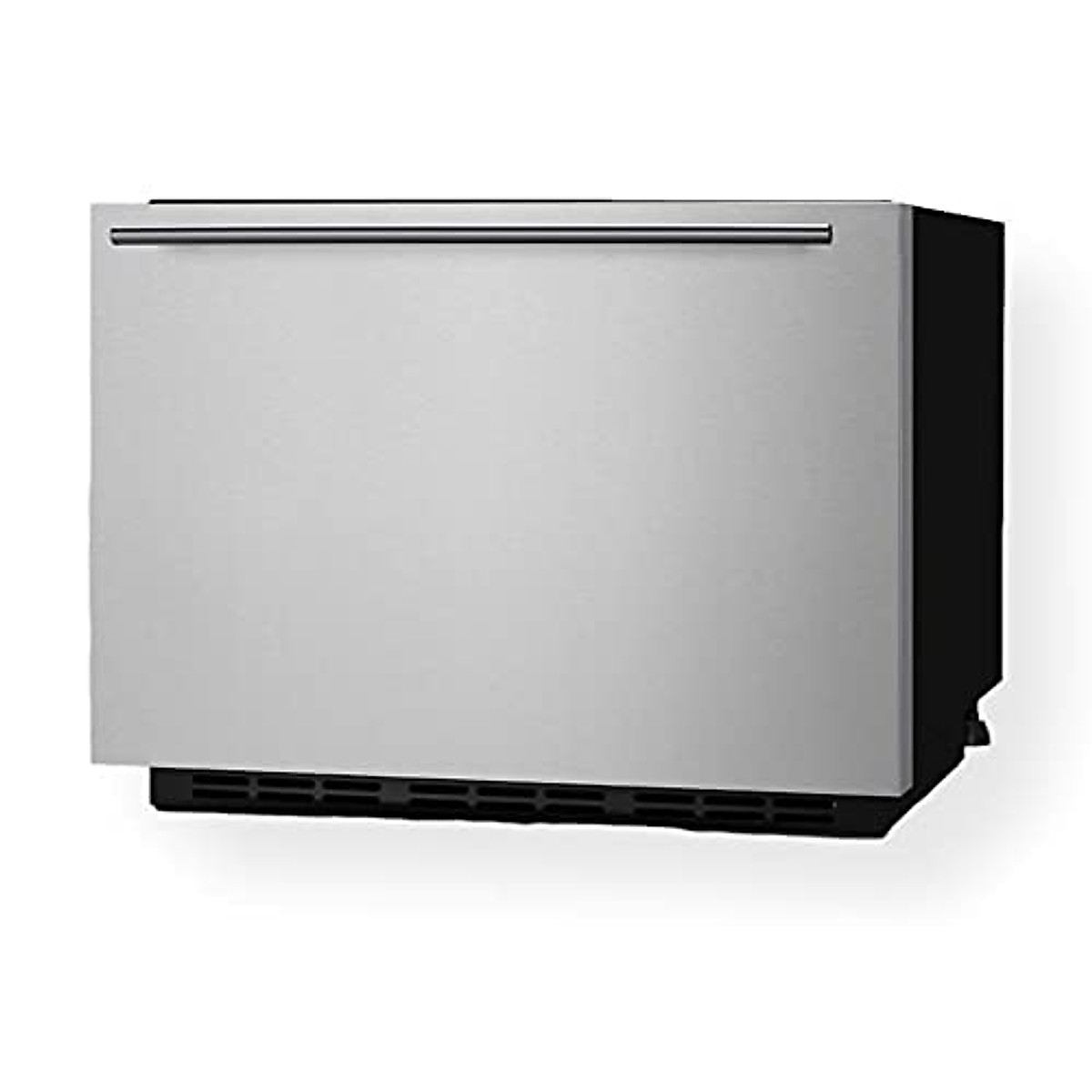 Summit Appliance FF1DSS24 24" Wide Built-In Drawer Refrigerator, Black 21.5" Wide Cabinet, Oversized 24" Stainless Steel Door, No Frost, 115V