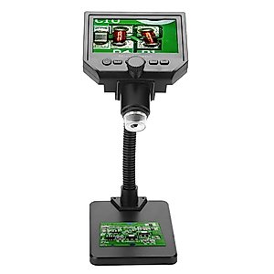 Digital Microscope kit, 100-240V Portable 4.3" G600 1-600X Magnifier 1080P LCD Digital Microscope Lithium Battery High Brightness 8 LEDs, Support Inserting Memory Card(US)