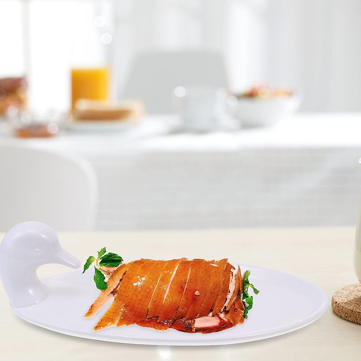 Hemoton Roasting Plate 1pc Roast Chicken and Plate Breakfast Tray Plate Cookie Plate Appetizer Plate Biasuit Plate Dinner Ceramic Cake Plate Dinner Plates Fish Dish Sushi White Melamine