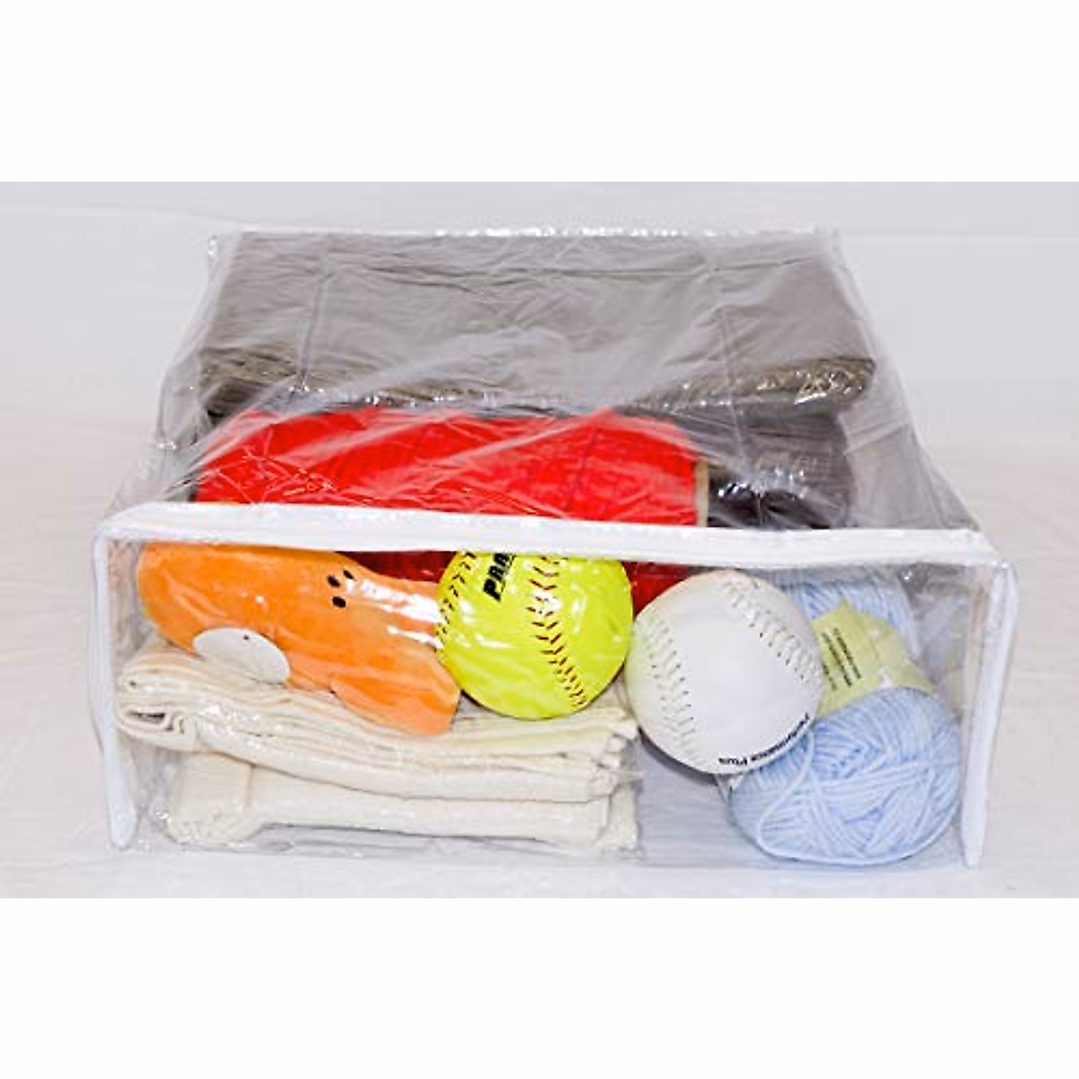 Clear Vinyl Zippered Storage Bags 15 x 18 x 6 Inch 5-Pack