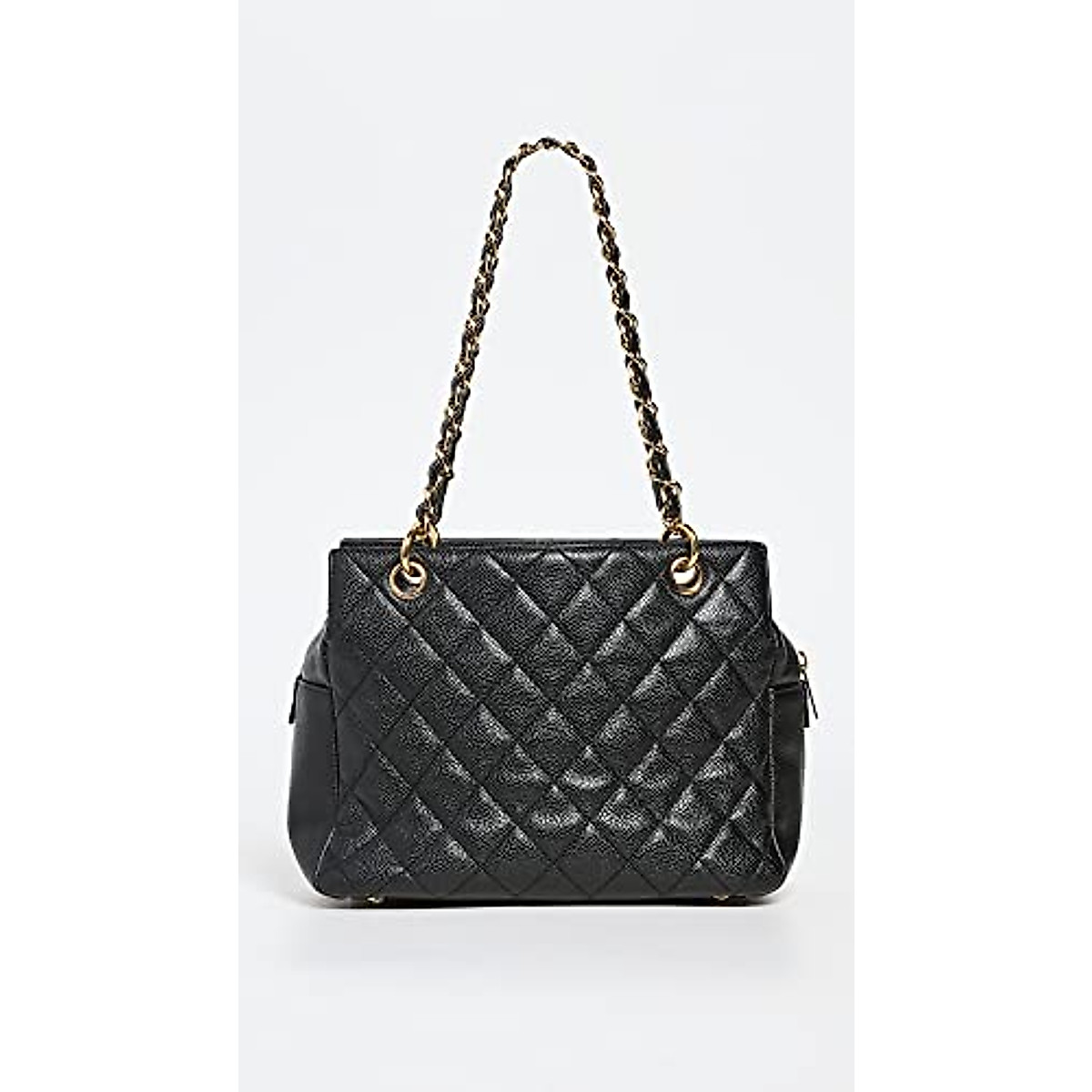 CHANEL Women's Pre-Loved Petit Timeless Tote, Caviar, Black, One Size