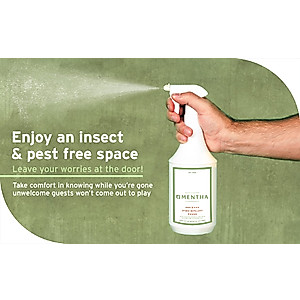 Mentha 16oz Insect and Pest Control Spray, All-Purpose Peppermint Oil Spray for Bugs, Rodents, Fleas, Ants, Roach Indoor for Home Peppermint Oil to Repel Mice and Rats White