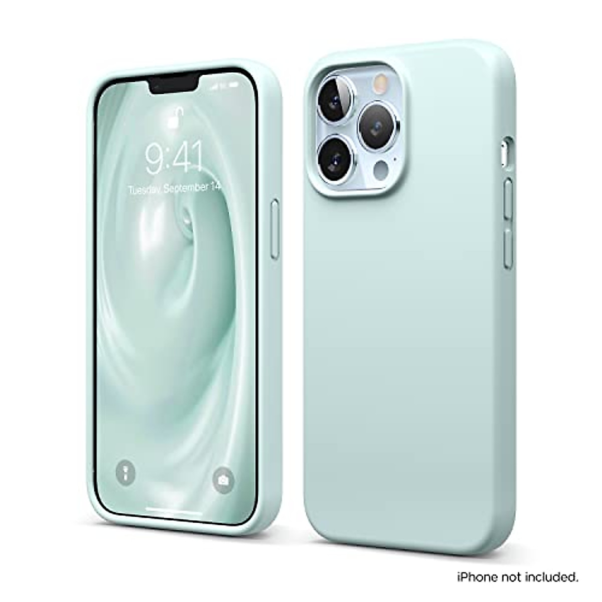 elago Compatible with iPhone 13 Pro Case, Liquid Silicone Case, Full Body Screen Camera Protective Cover, Shockproof, Slim Phone Case, Anti-Scratch Soft Microfiber Lining, 6.1 inch (Green)